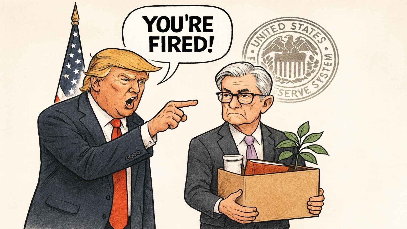 Trump’s Viral Cartoon Revives Clash With Powell Over Interest Rates